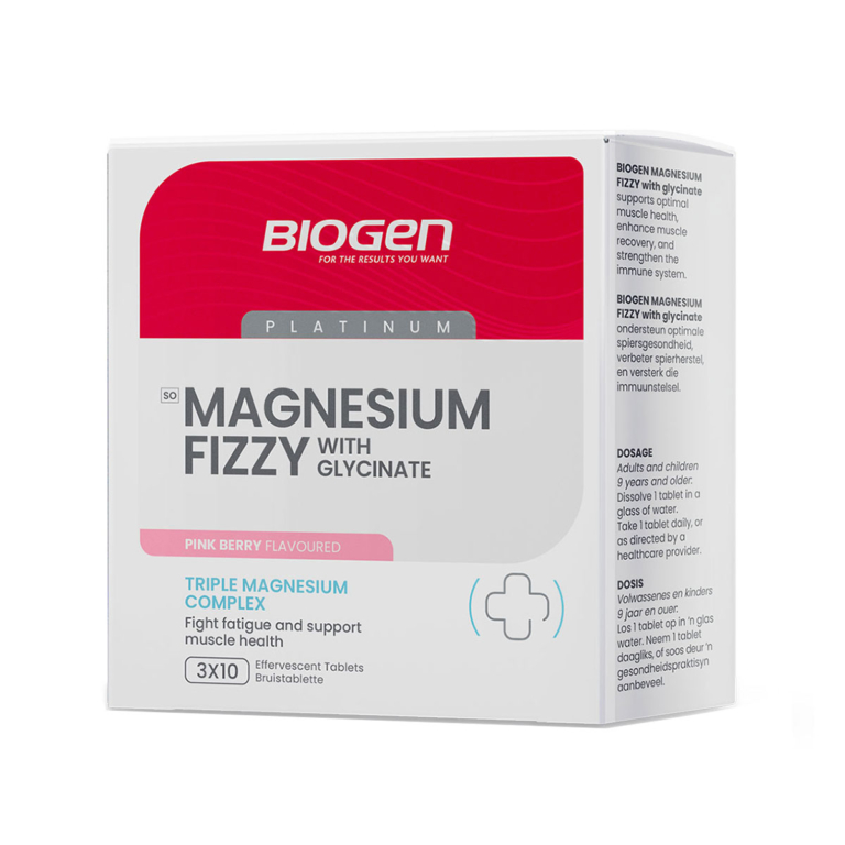 Biogen Magnesium Fizzy Triple Complex Pink Berry - 30 Tabs