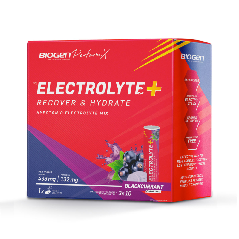 Biogen SA - Electrolyte Plus Fizzy Value Pack Blackcurrant - 30 Tabs